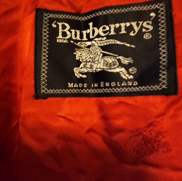 Burberry | Jackets & Coats | Vintage Burberrys Made In England Red On ...